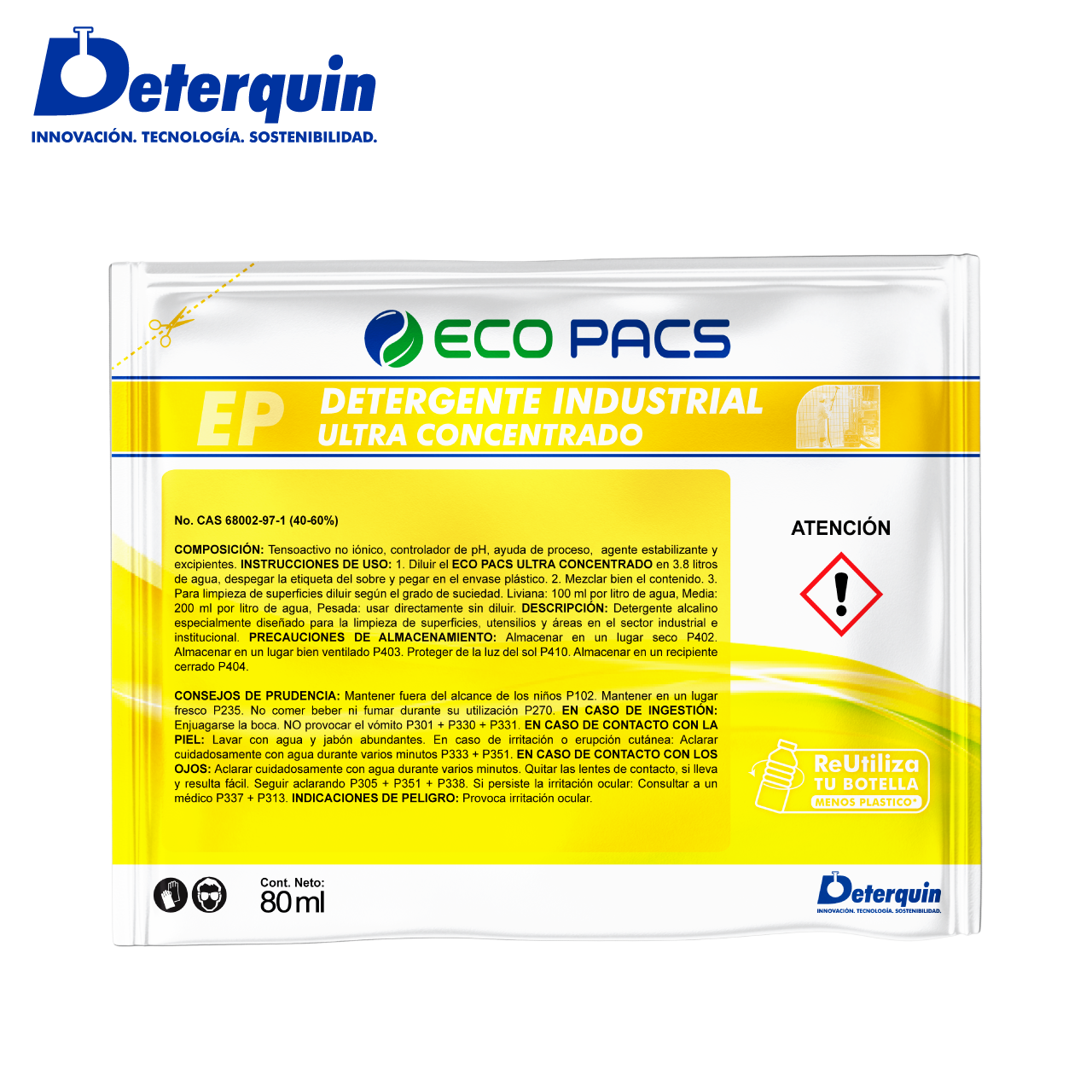 ECO PACS Detergente Industrial Ultra Concentrado | Deterquin